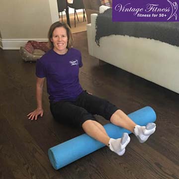 A new way to stretch for active agers. Best leg stretches using a foam ...