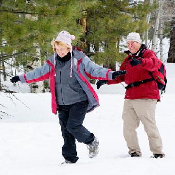 Preventing falls in the snow. Balance Exercises. Fitness for Seniors